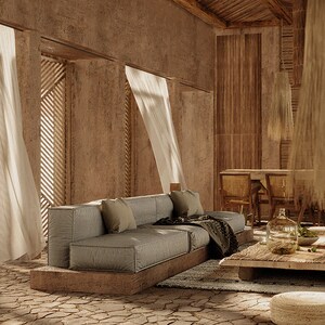 Earthy Linen Curtain Panel: Light Filtering Farmhouse Drapes - Etsy