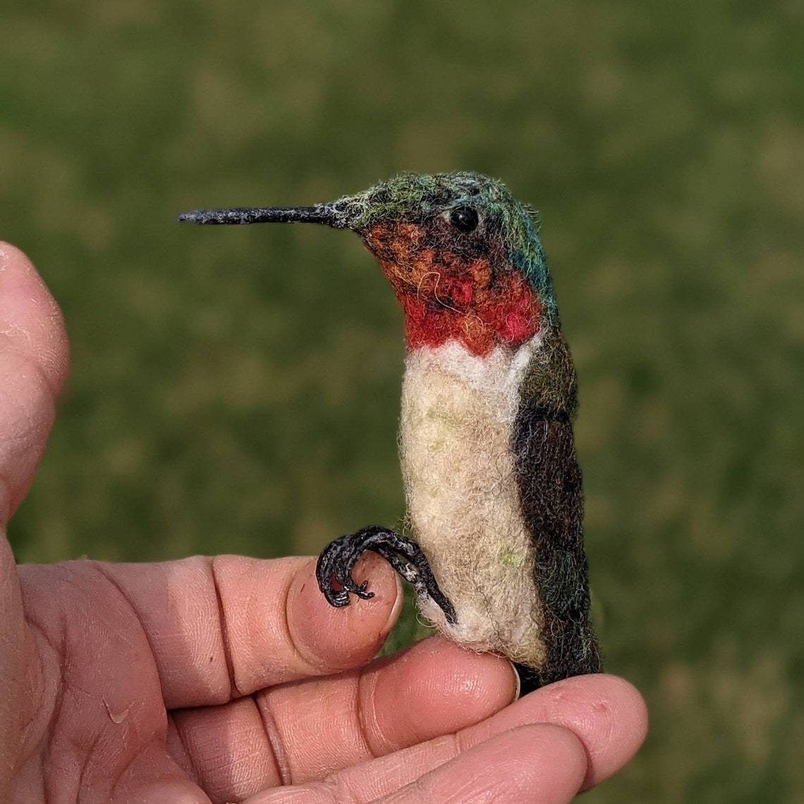 Hummingbird Felted Bird Gift for Mom Lifelike Bird Spring | Etsy