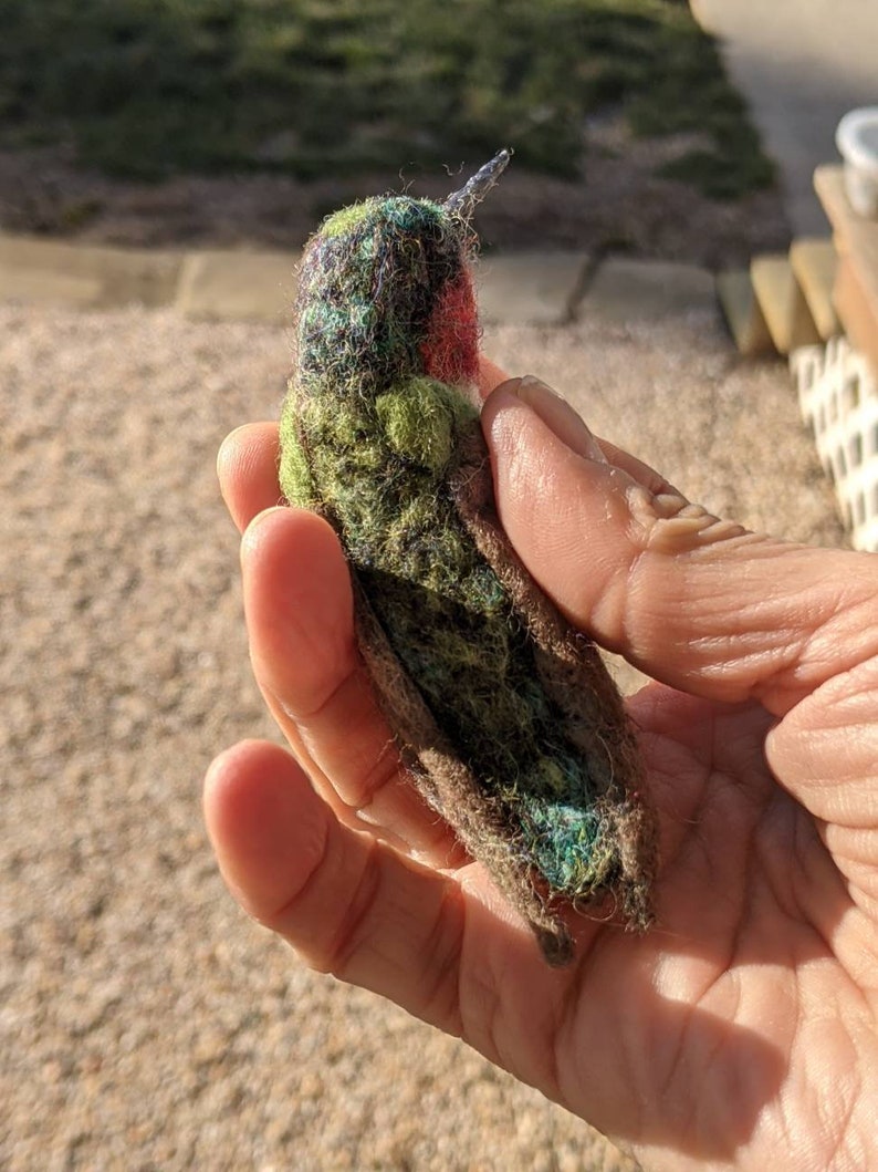 Hummingbird felted Bird Gift for Mom Lifelike Bird Spring - Etsy