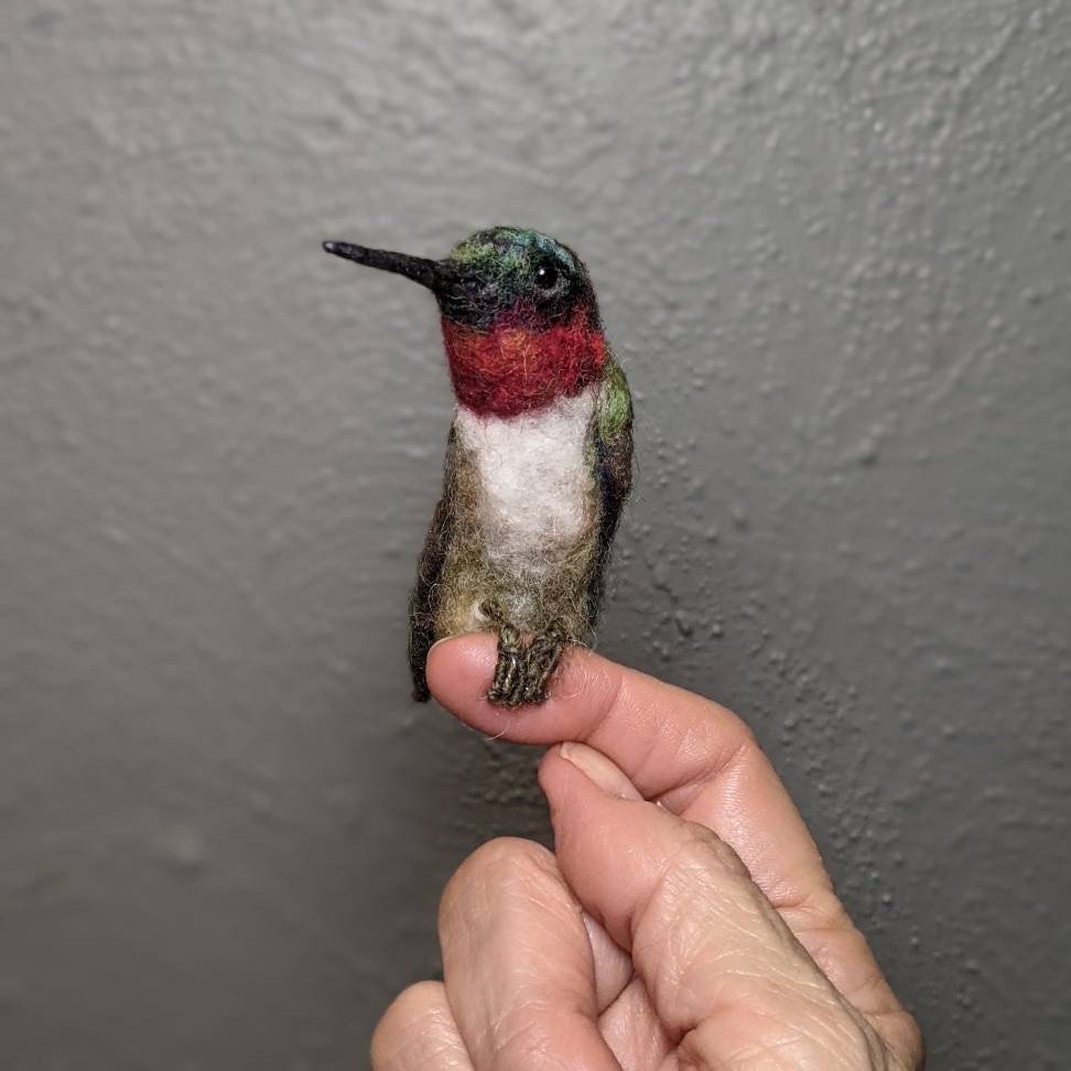 Hummingbird felted Bird Gift for Mom Lifelike Bird Spring - Etsy