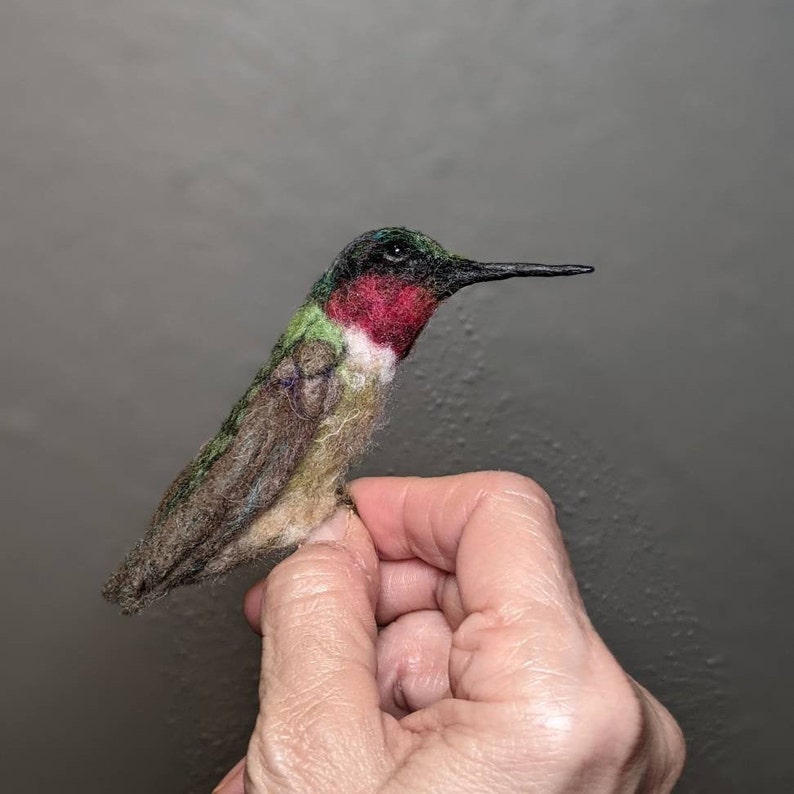 Hummingbird felted Bird Gift for Mom Lifelike Bird Spring - Etsy