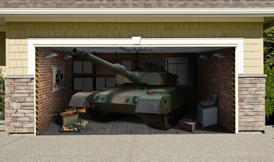 Outdoor Decoration Military Army Tank Independence Day Garage | Etsy