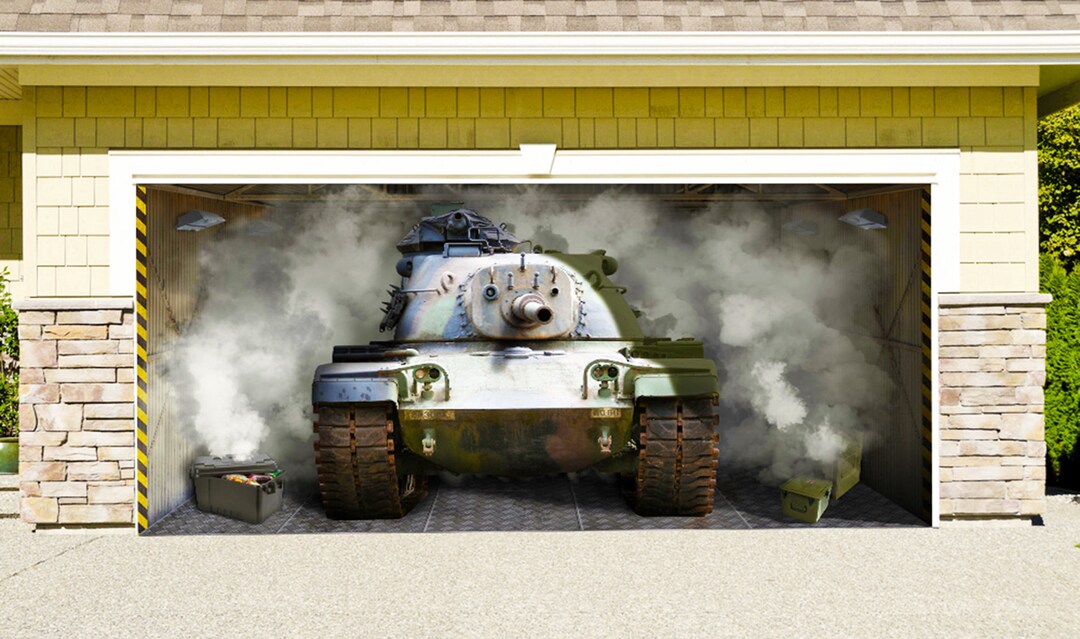 Outdoor Decoration Military Army Tank Smoke Independence Day Garage ...