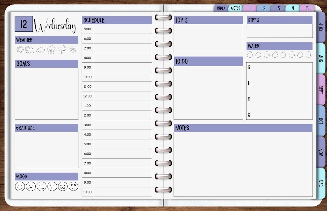 Mermaid - 18 Month Digital Planner - Etsy