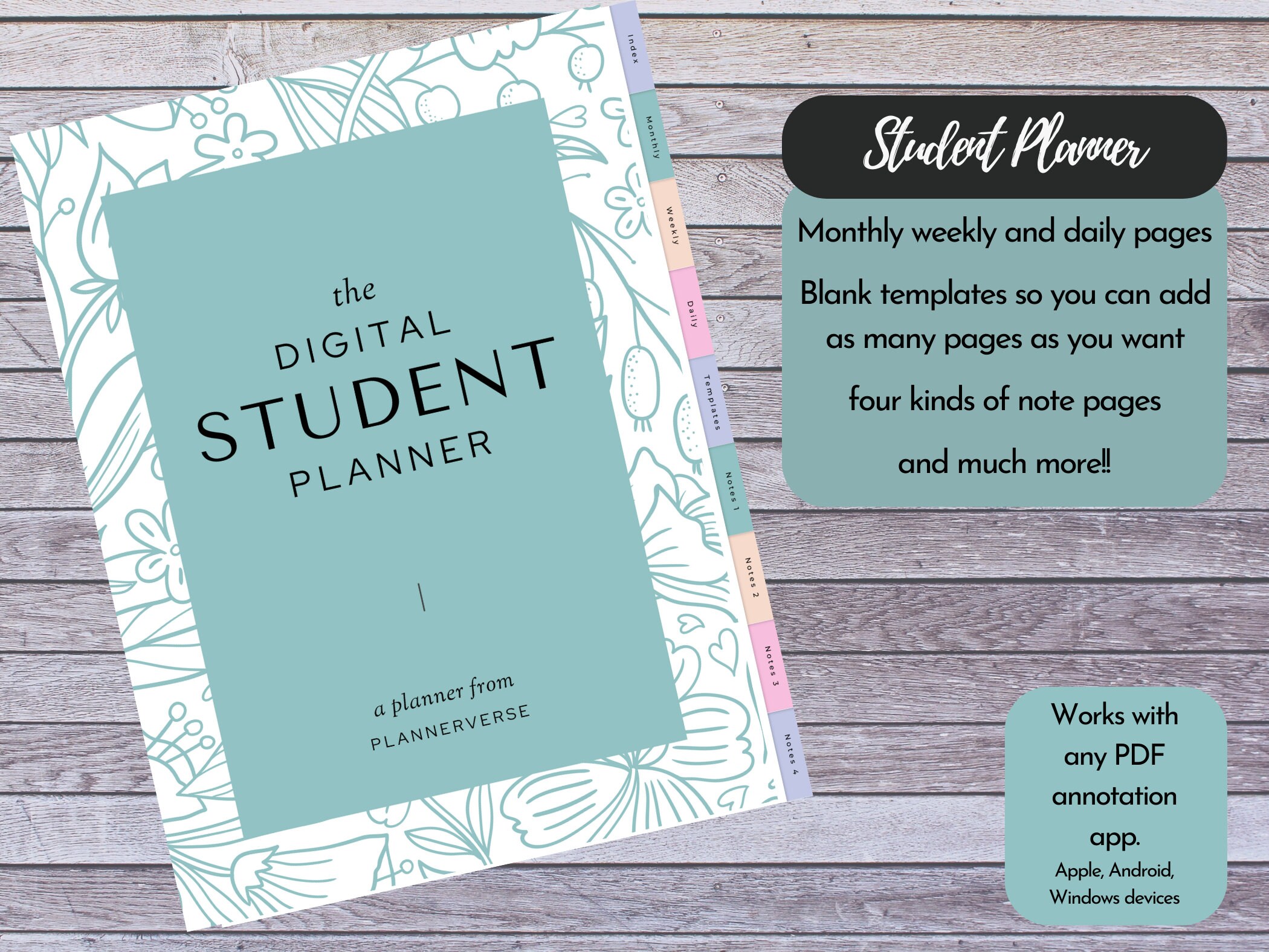 Student Planner (pastels) - Digital Download - Etsy