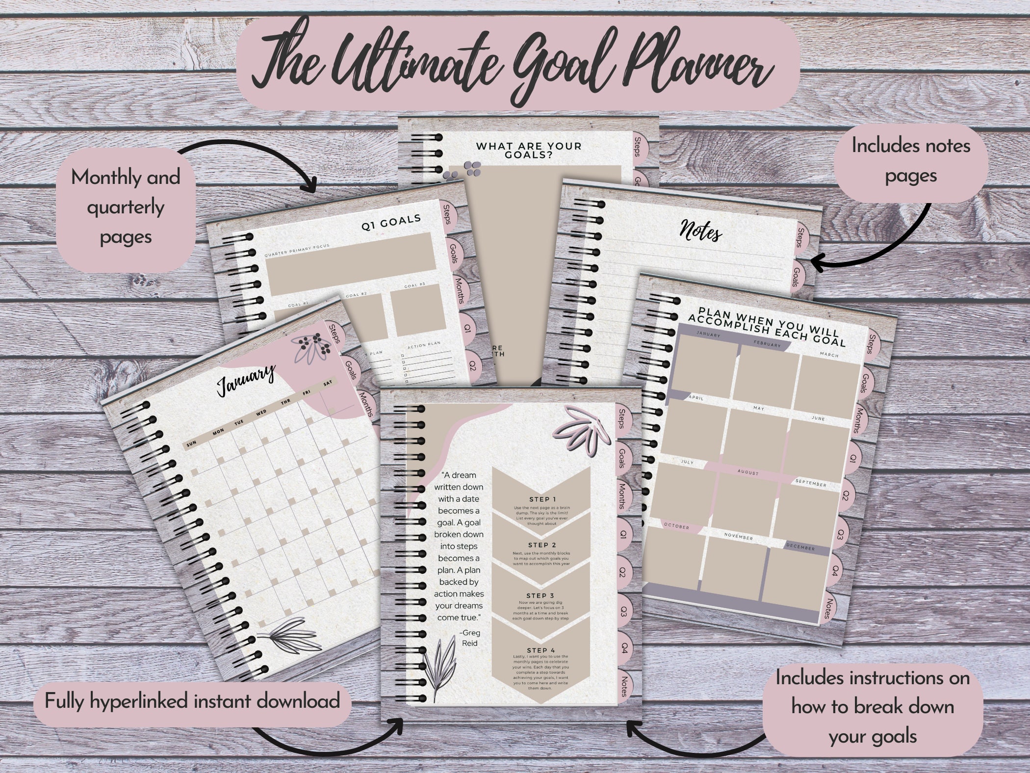 The Ultimate Goal Planner - Digital Download - Etsy