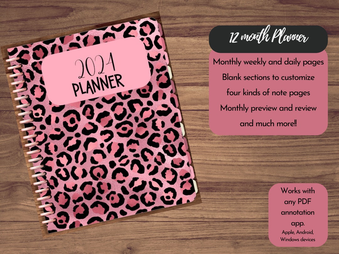 Leopard - 2024 Digital Planner - Etsy