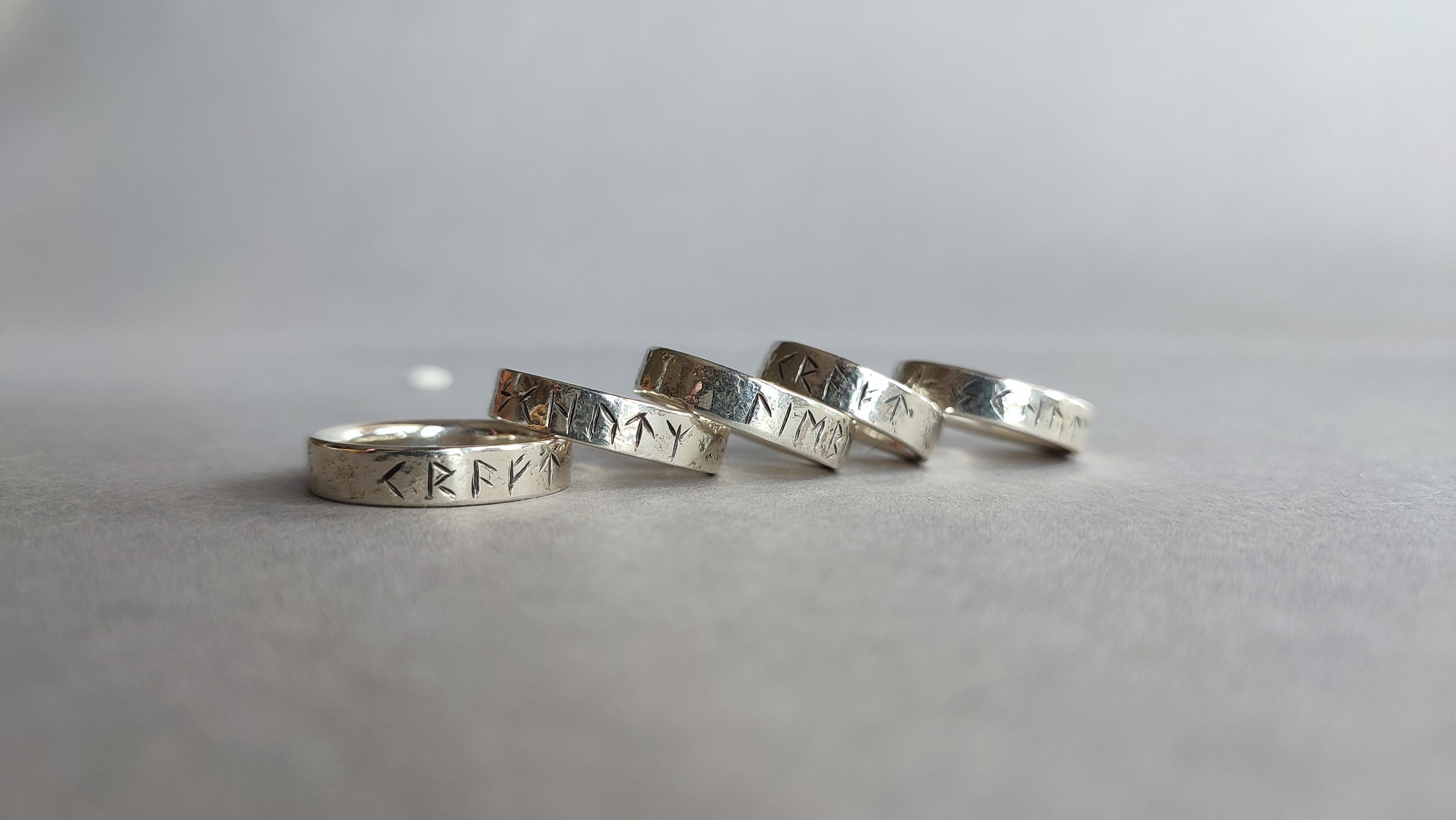 Rune Ring // Elder Futhark Ring // Silver Ring // Personal - Etsy
