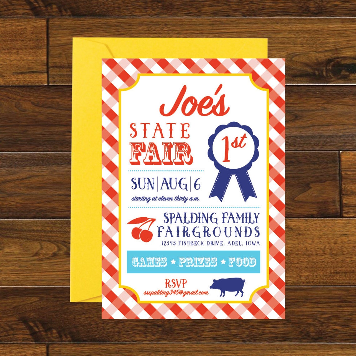 State Fair Party Birthday Invitation, County Fair Party Birthday ...