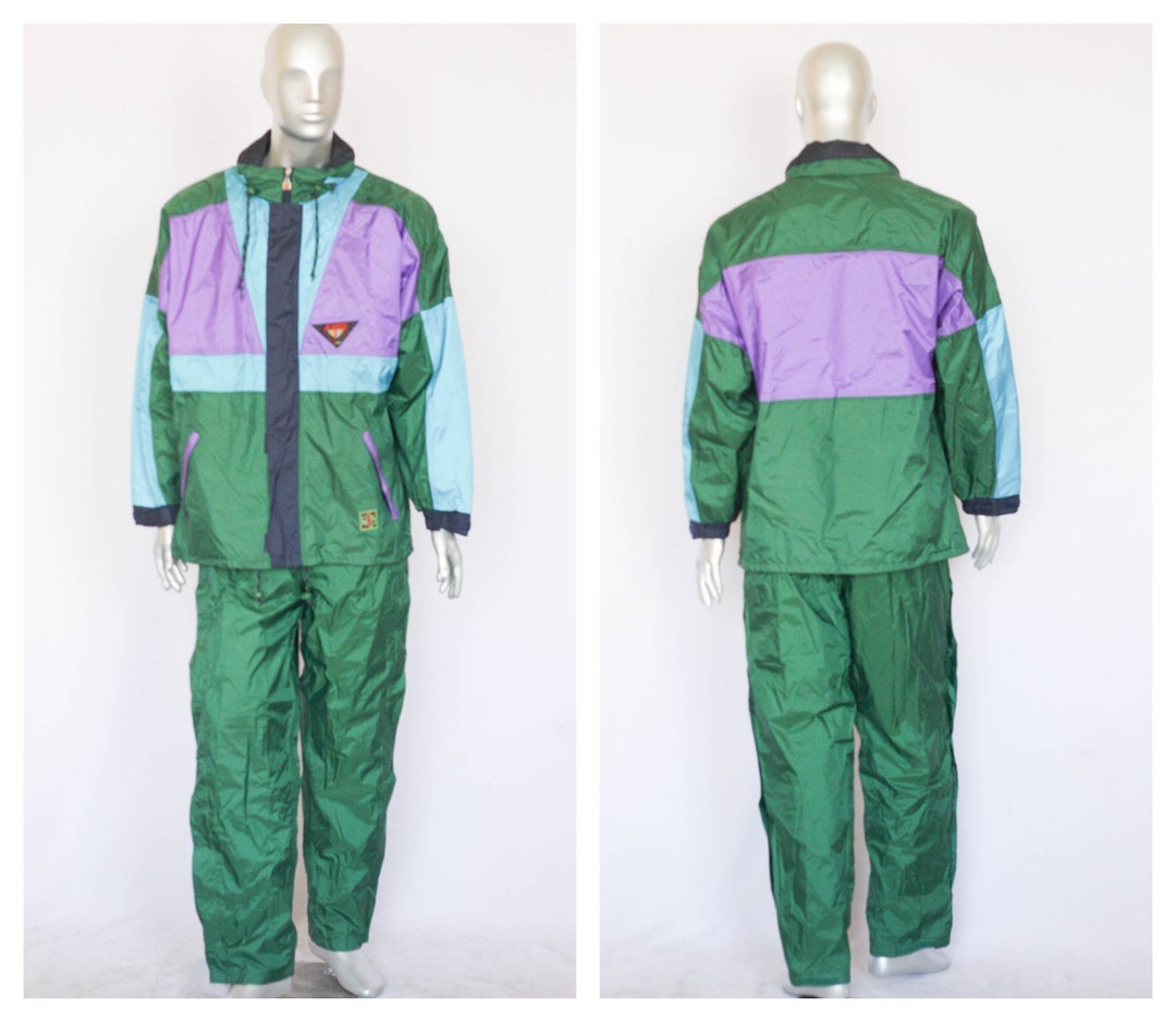 Abstract Raincoat Suit Womens Sport Suit Green Suit Mens Windbreaker ...