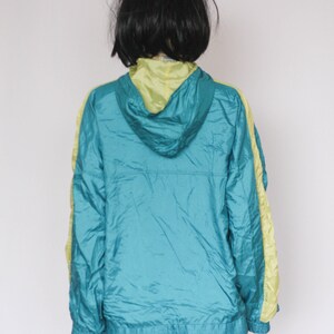 Turquoise Jacket Retro Sportwear Womens Windbreaker Sport Top Size ...