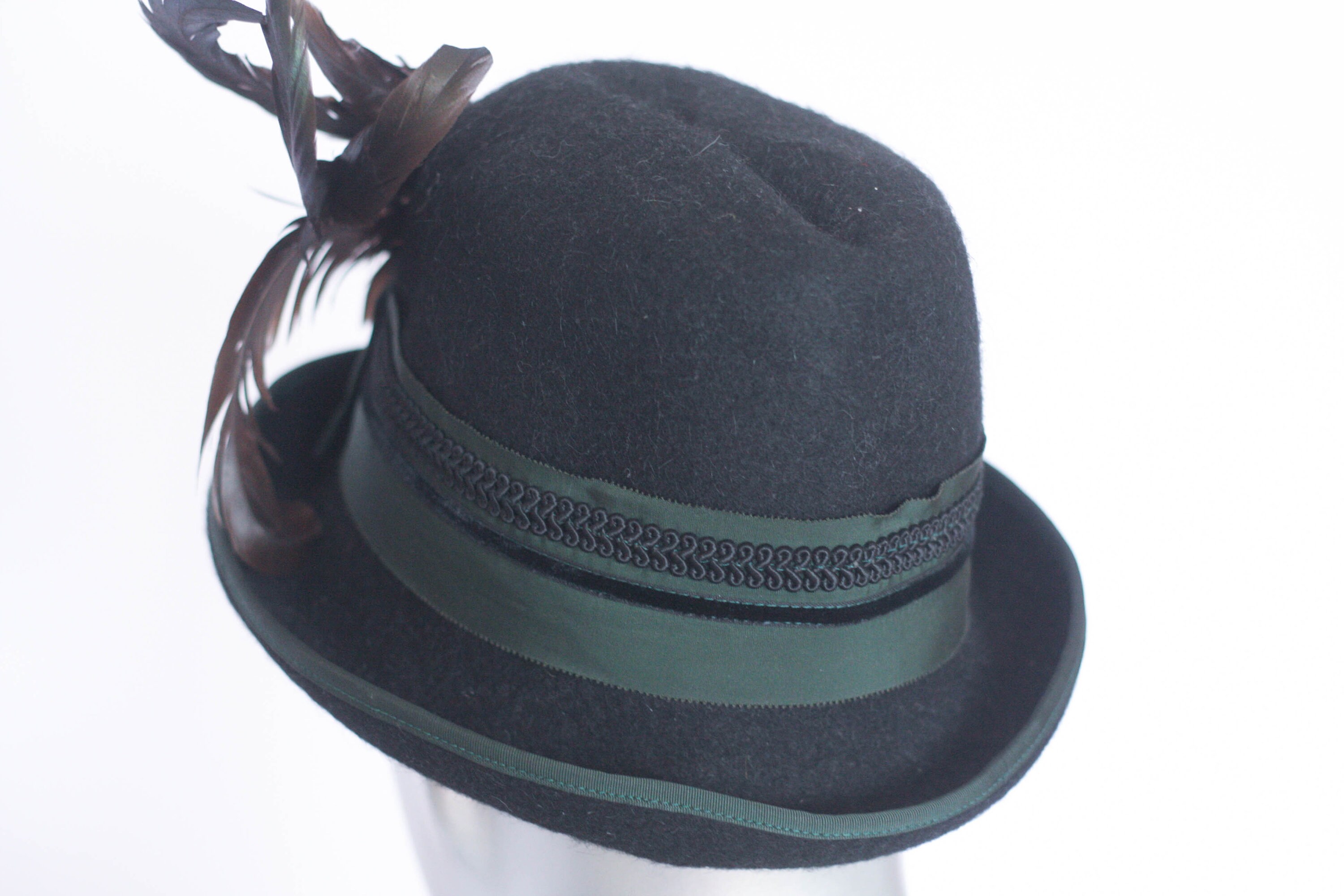 Oktoberfest German Hat Bavarian Hat Men's Fedora Size Medium 57 Black ...