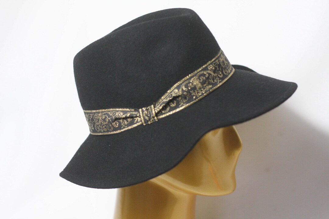 Italian Black Classic Fedora Hat Men's Hat Womens Hat Brown Fedora ...