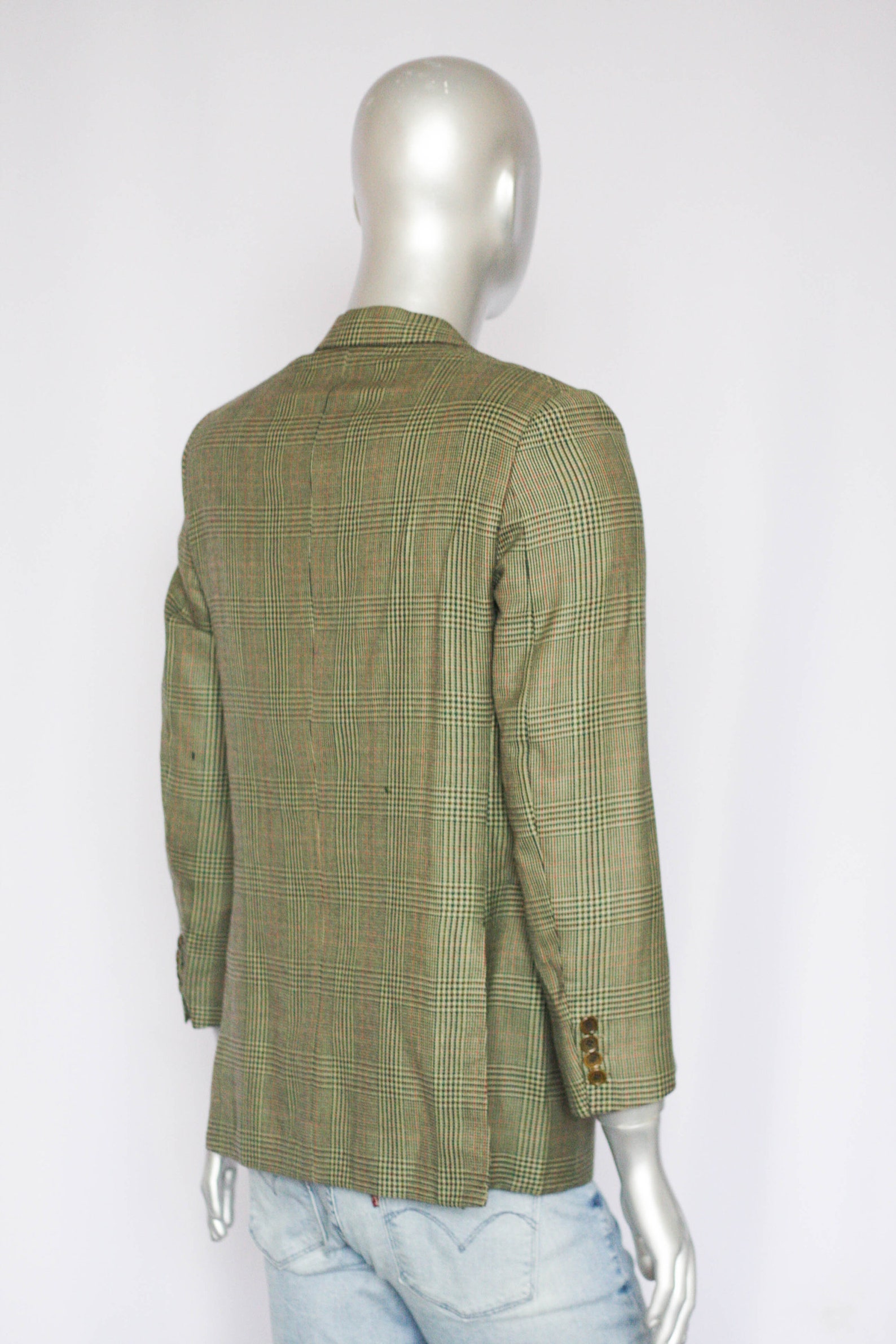 Mens Plaid Blazer Wool Blazer Checkered Coat Mens Outwear Sport Jacket ...