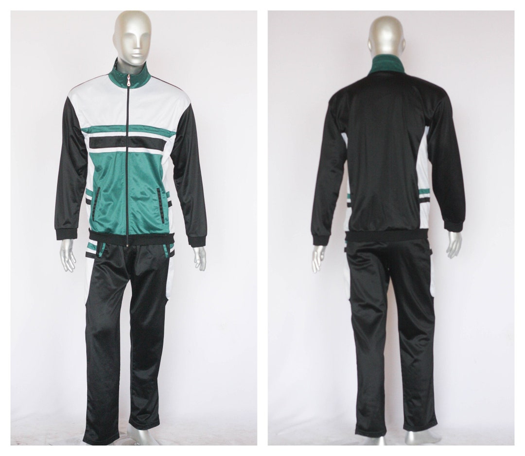 Vintage Athletic Track Suit Womens Sport Suit Black Suit Mens ...