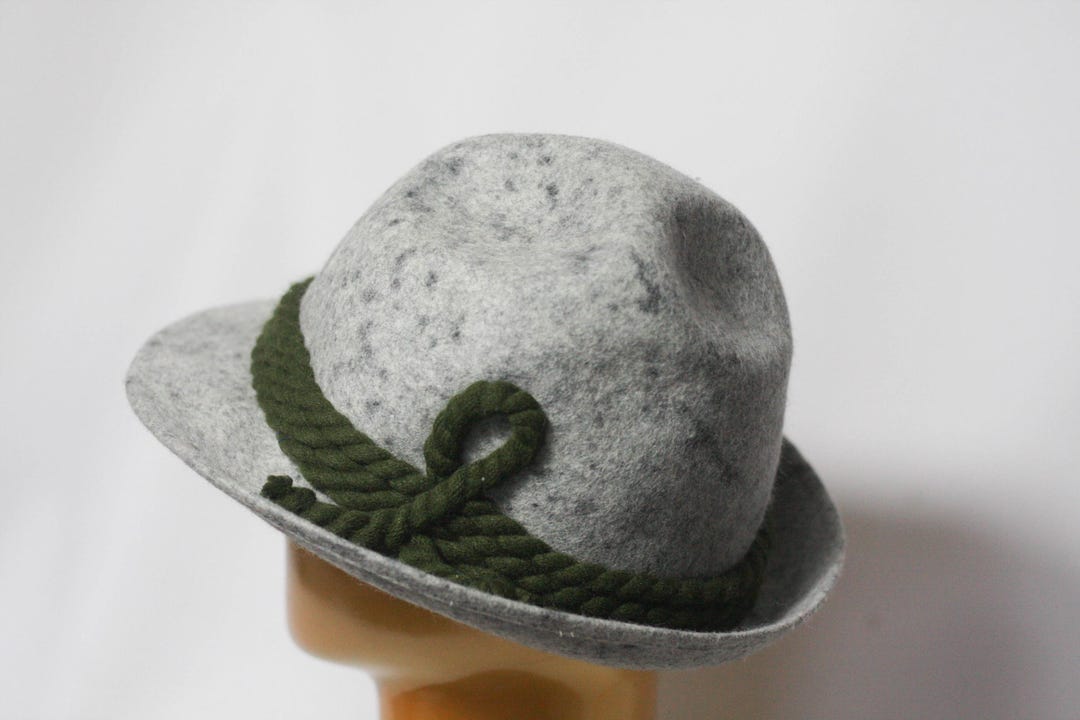 Oktoberfest German Hat Bavarian Hat Men's Fedora Size Small Gray Hat ...