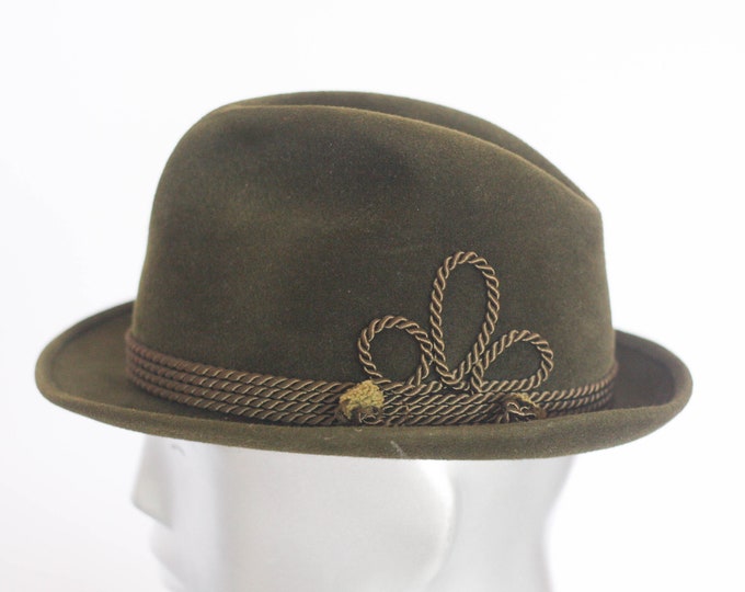 Oktoberfest German Hat Bavarian Hat Men's Fedora Size Small Green Hat ...