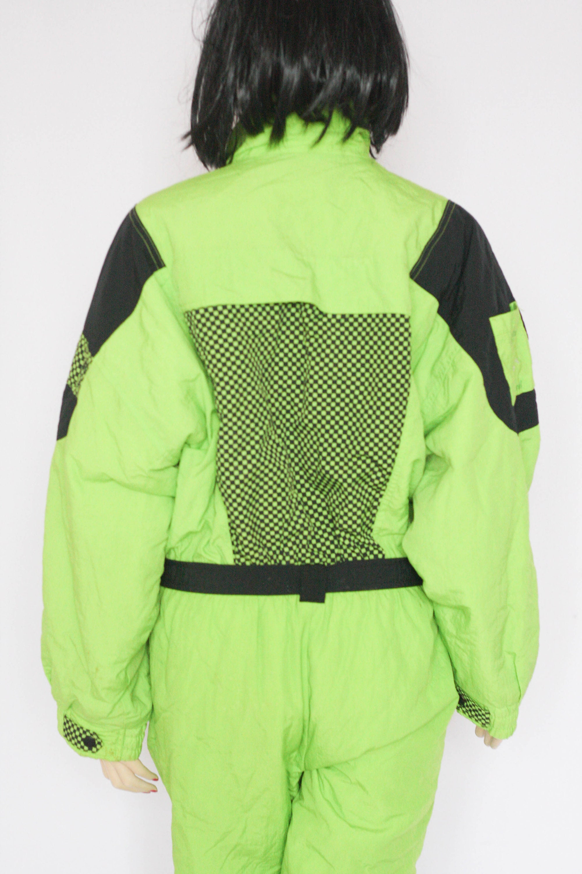 Vintage Checkered Suit Ski Siut Womens Suit Snow Suit Winter Jumpsuit ...