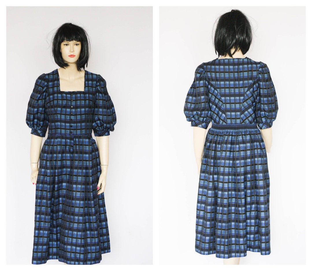 Wool Dirndl Dress Womens Dress Green Dress German Dress Alpine Dress ...