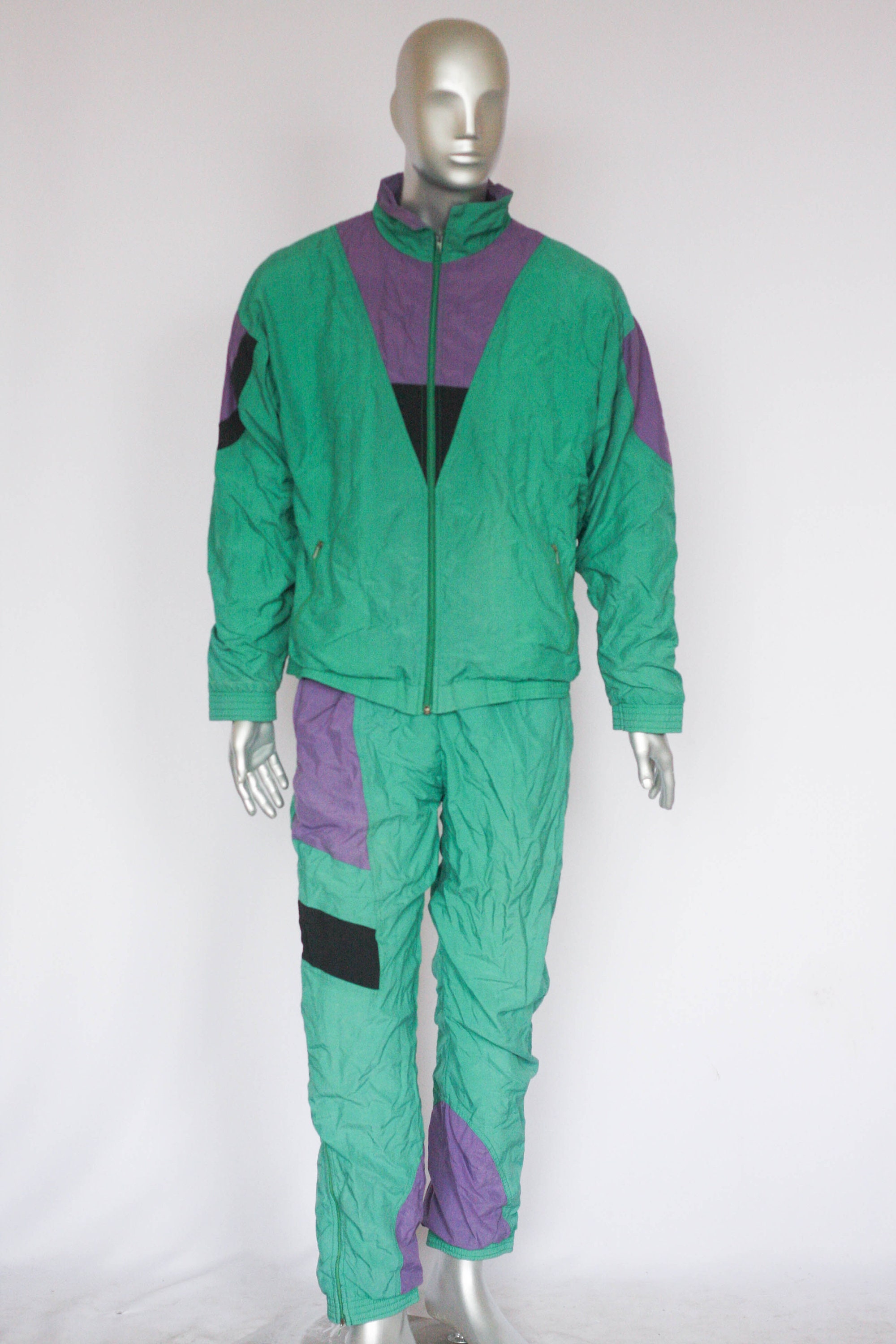 Vintage Track Suit Womens Sport Suit Green Suit Mens - Etsy