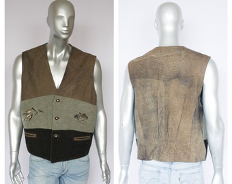 Vintage National Vest Wool Vest German Vest Alpine Vest Oktoberfest ...