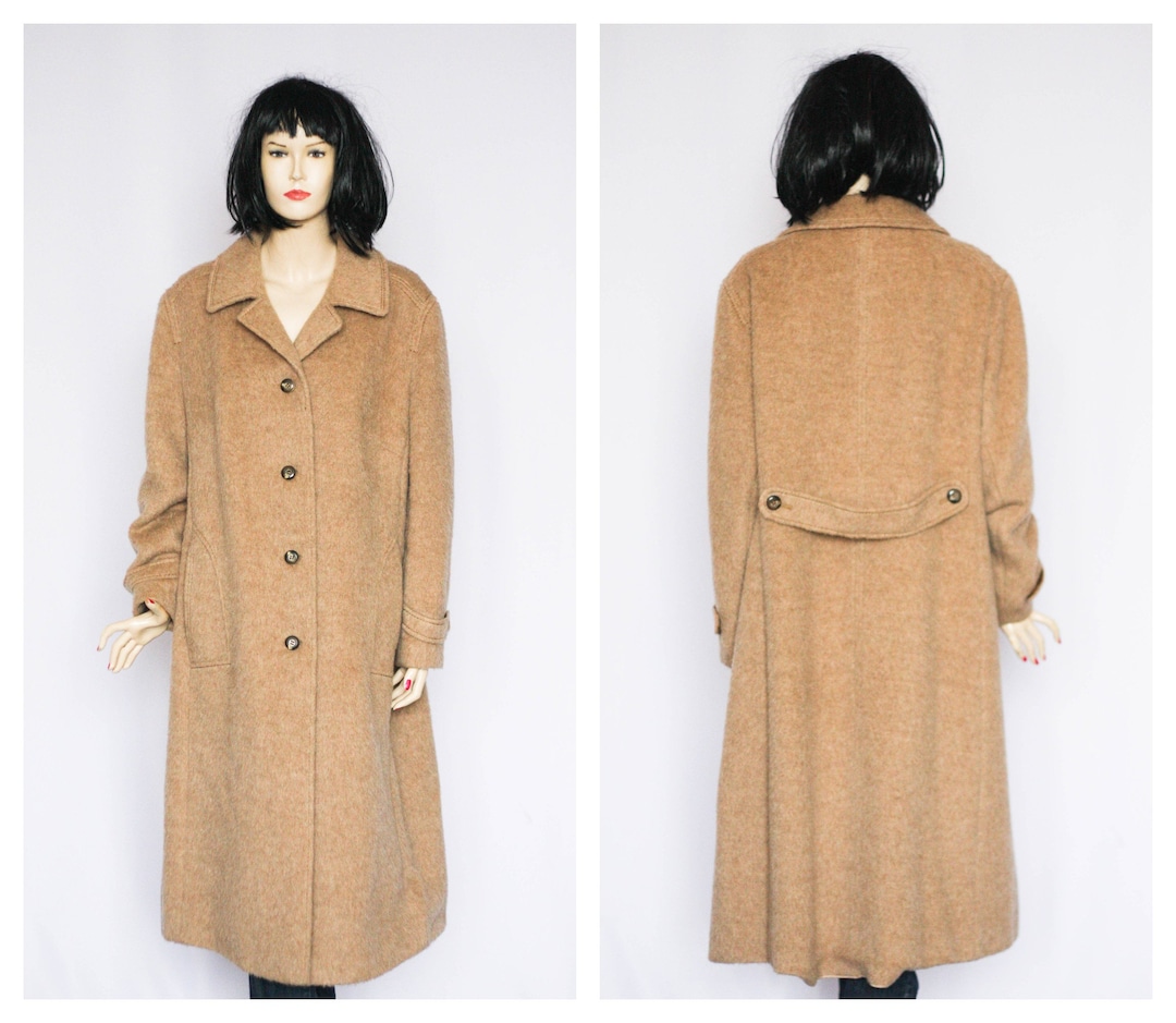 Real Wool Coat Brown Coat Winter Coat Warm Coat Retro Coat Long Coat ...