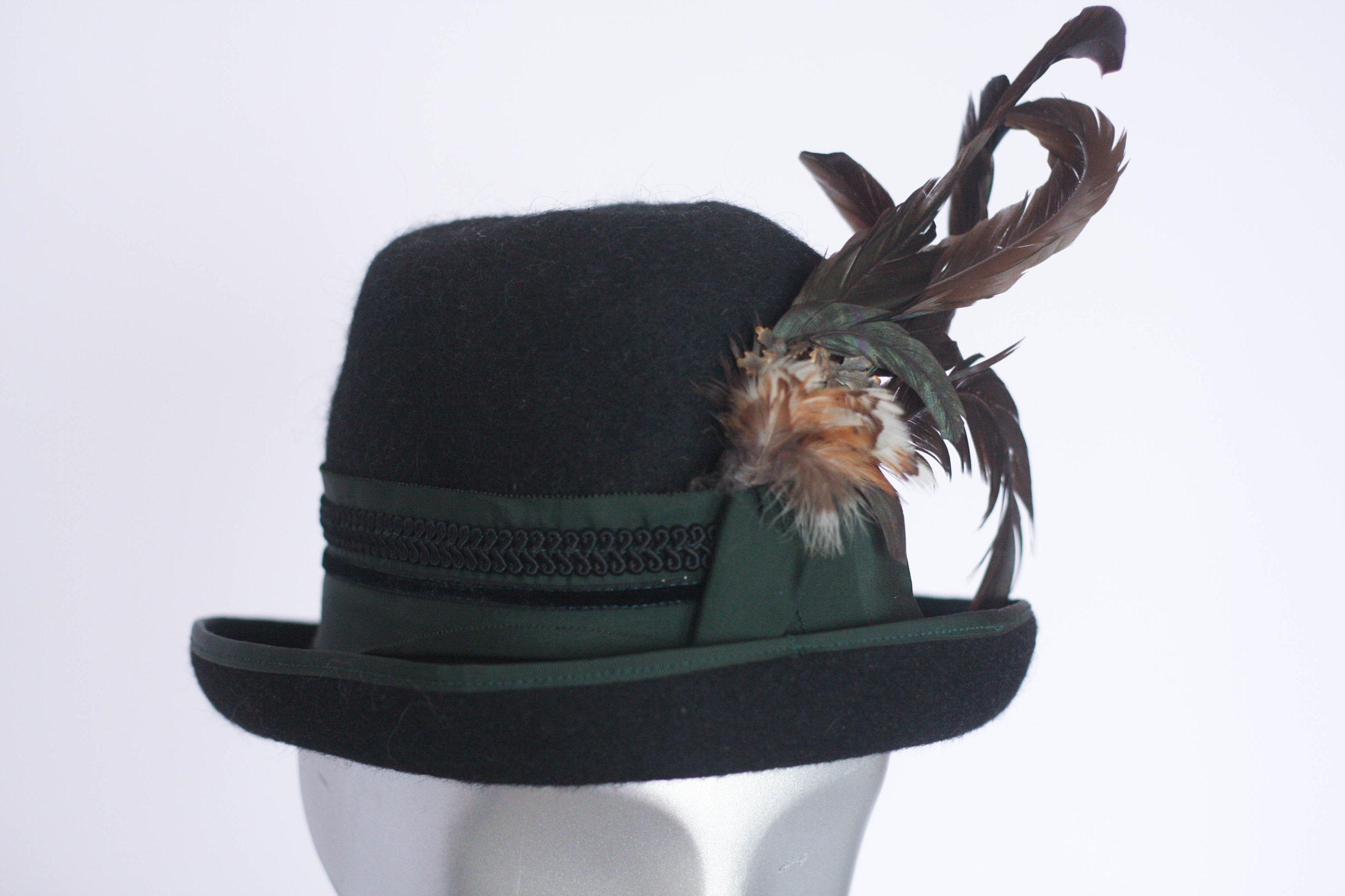 Oktoberfest German Hat Bavarian Hat Men's Fedora Size Medium 57 Black ...