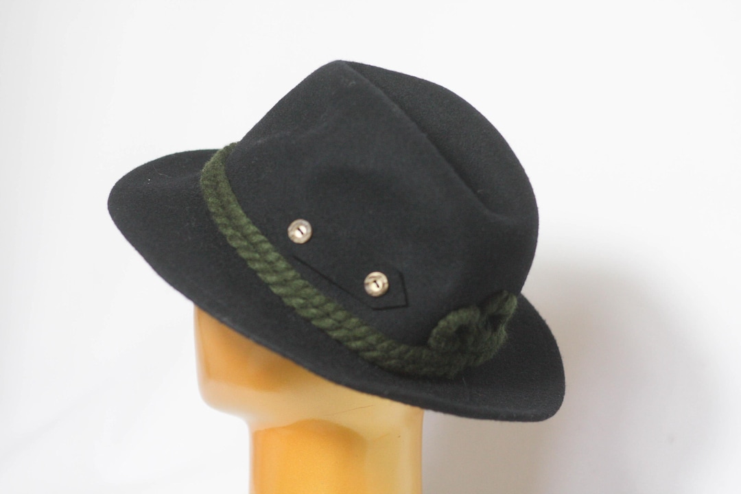 Oktoberfest German Hat Bavarian Hat Men's Fedora Size XS Black Hat Felt ...