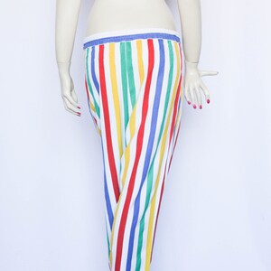 Vintage Rainbow Pants Stripped Pats Fabric Trousers Colorful Pants ...
