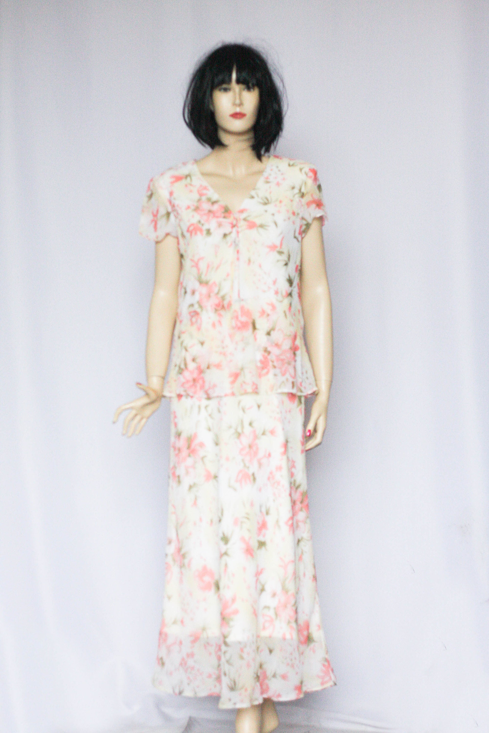 Vintage Beach Dress Summer Dress Party Dress Floral Print Sundress Maxi ...