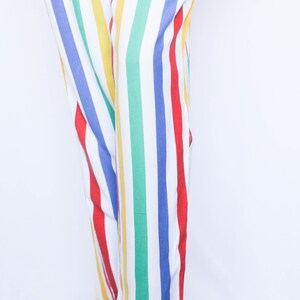 Vintage Rainbow Pants Stripped Pats Fabric Trousers Colorful Pants ...