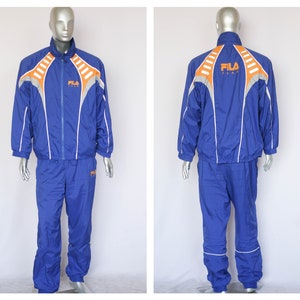 Fila Track Suit Womens Sport Suit Blue Suit Mens Windbreaker Track ...