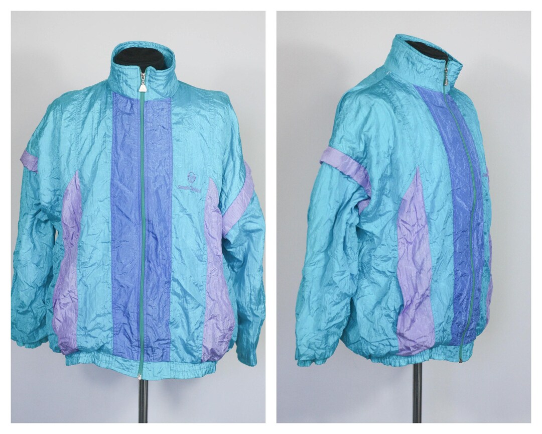 Blue Jacket Vintage Windbreaker 90s Windbreaker Shell Jacket Men's ...