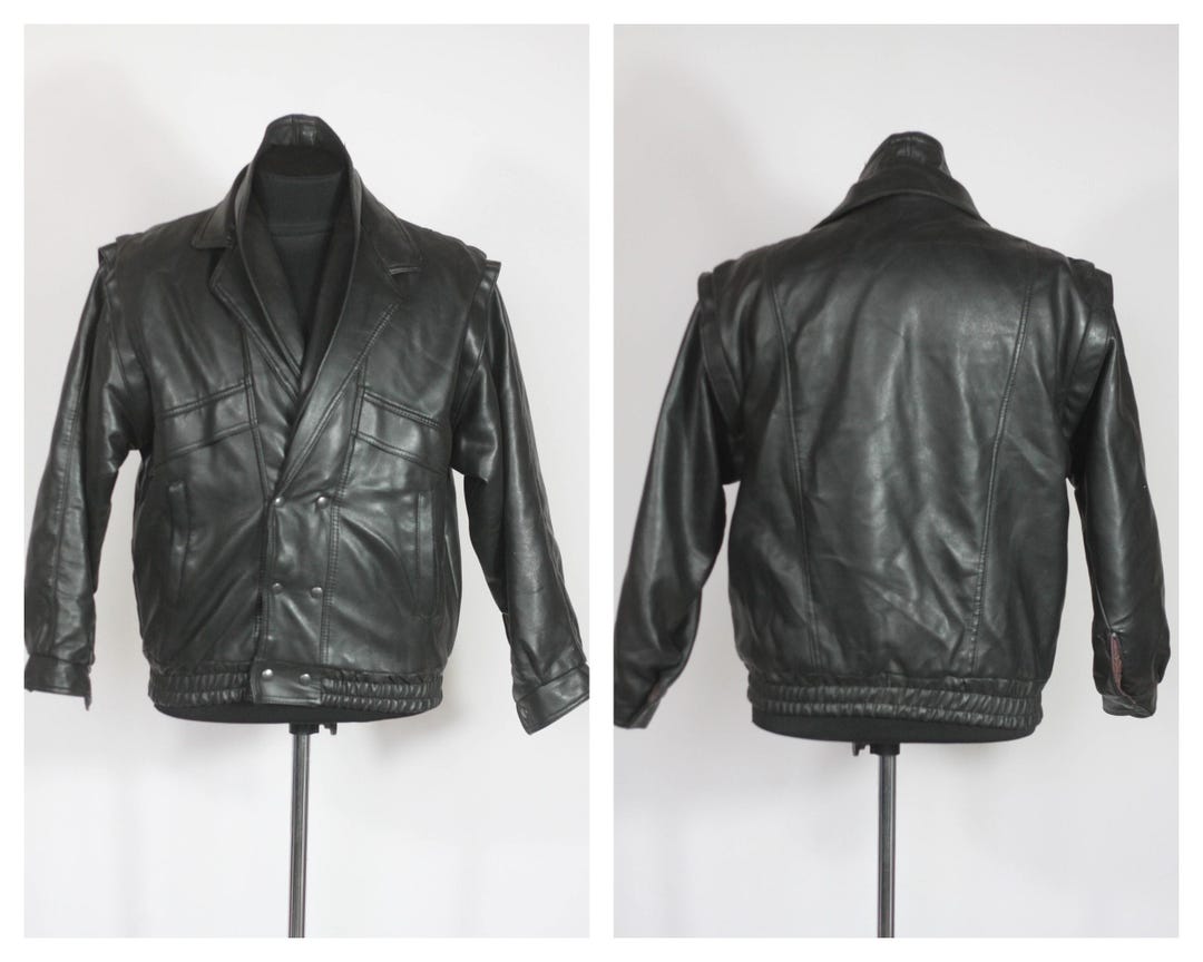 Vintage Italian Bomber Leather Jacket Mens Jacket Leather Jacket Biker ...