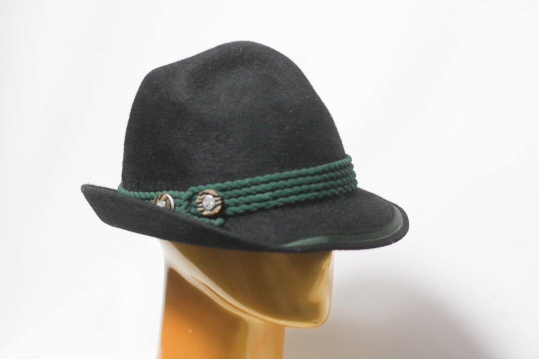 Oktoberfest German Hat Bavarian Hat Men's Fedora Size Small 56 Black ...