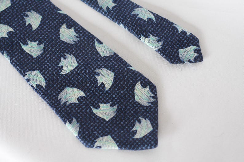 Fish Tie Fish Print Hand Made Necktie Novelty Tie Aquarium Tie Fish ...