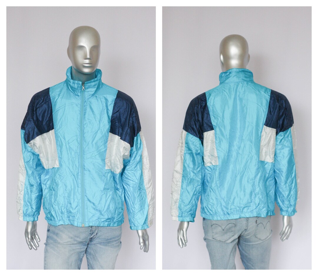 Turquoise Jacket Spring Windbreaker Mens Track Top Sport Jacket Summer ...