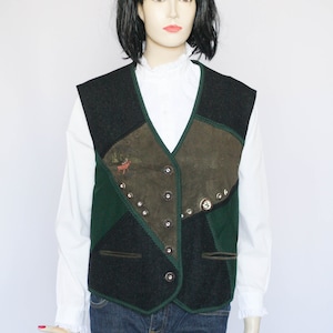 Vintage National Vest Wool Vest German Vest Alpine Vest Oktoberfest ...
