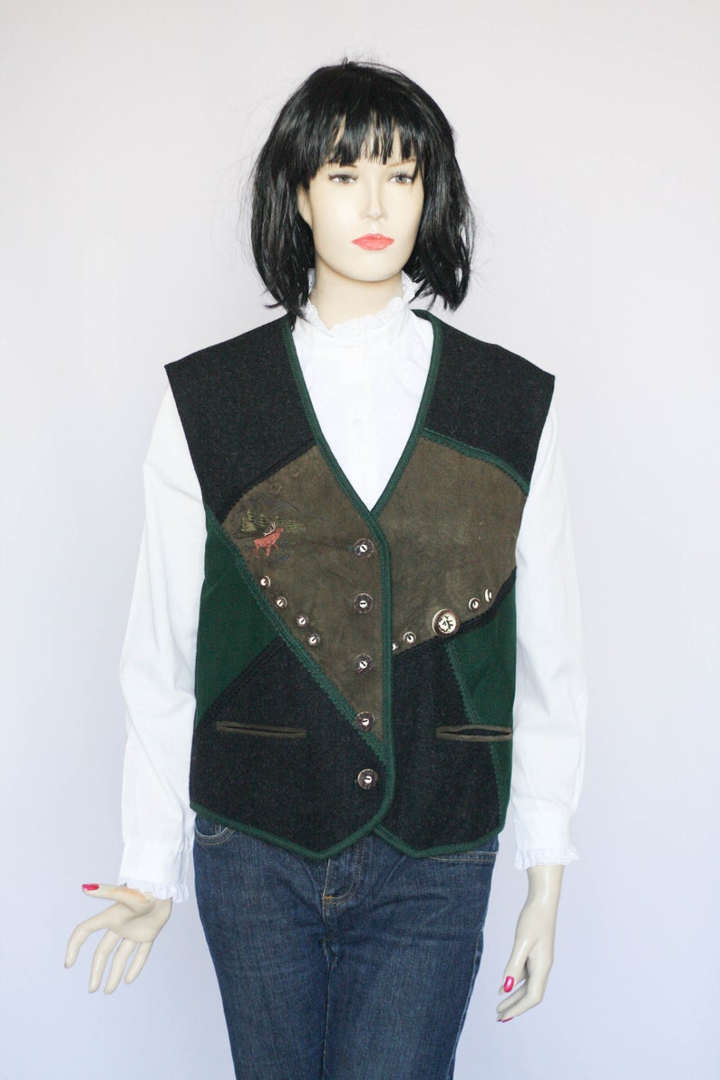 Vintage National Vest Wool Vest German Vest Alpine Vest - Etsy