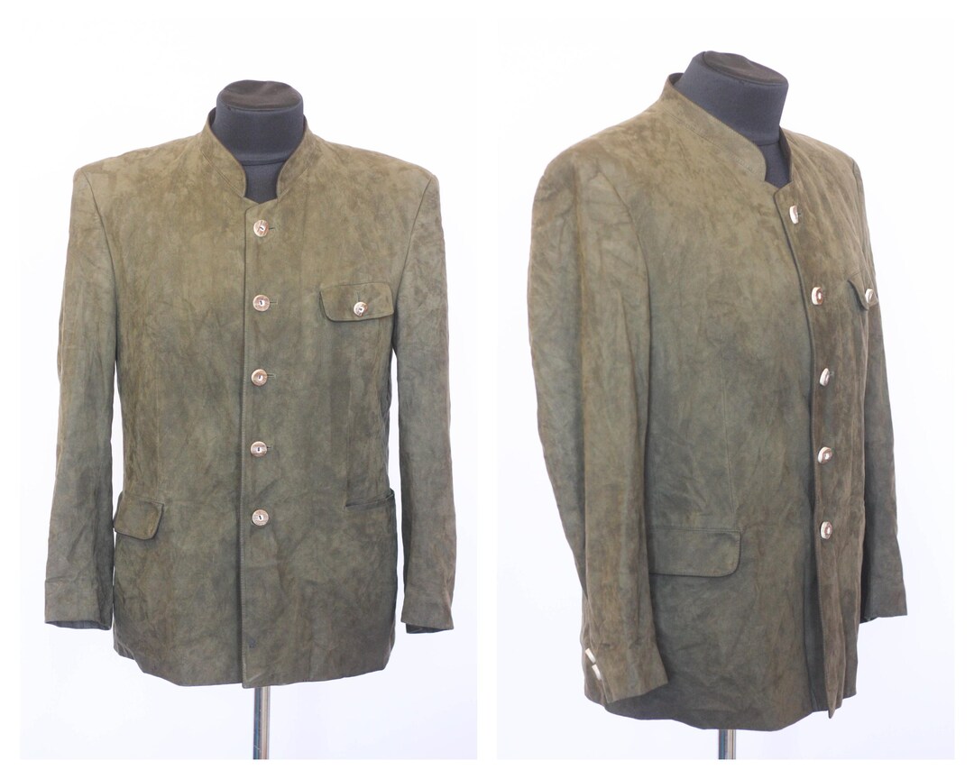 Oktoberfest Faux Leather Vegan Blazer German Jacket Trachten Jacket ...