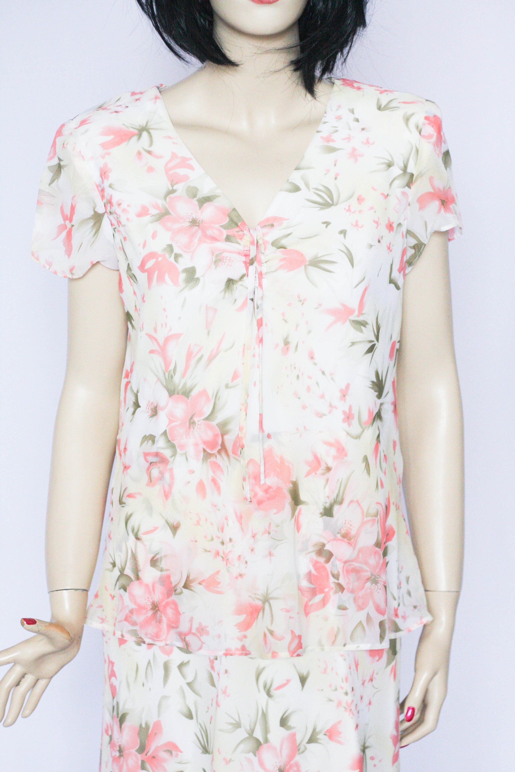 Vintage Beach Dress Summer Dress Party Dress Floral Print Sundress Maxi ...