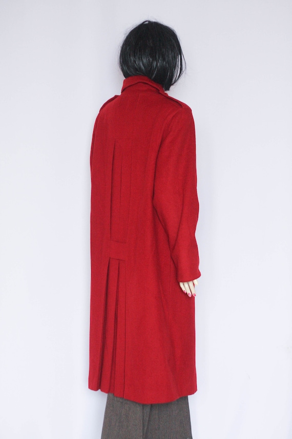 Real wool coat Red coat Winter coat Warm coat Retro c… - Gem