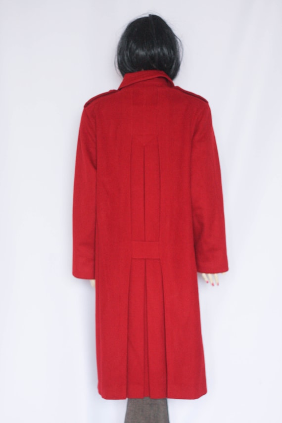 Real wool coat Red coat Winter coat Warm coat Retro c… - Gem