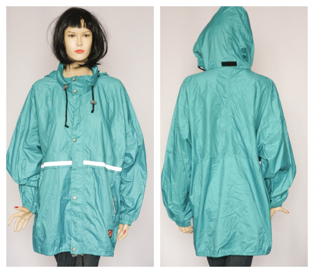 Vintage Turquoise Jacket Sports Jacket Womens Windbreaker Vintage ...