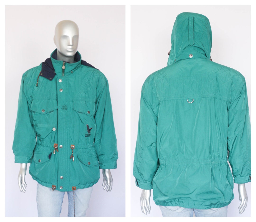Vintage Turquoise Winter Coat Warm Jacket Men's Jacket Ski Jacket Snow ...