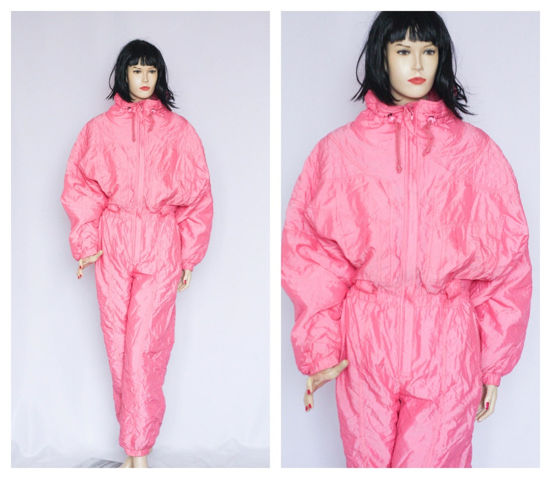 Oversized Pink Suit Ski Siut Womens Suit Snow Suit Winter - Etsy