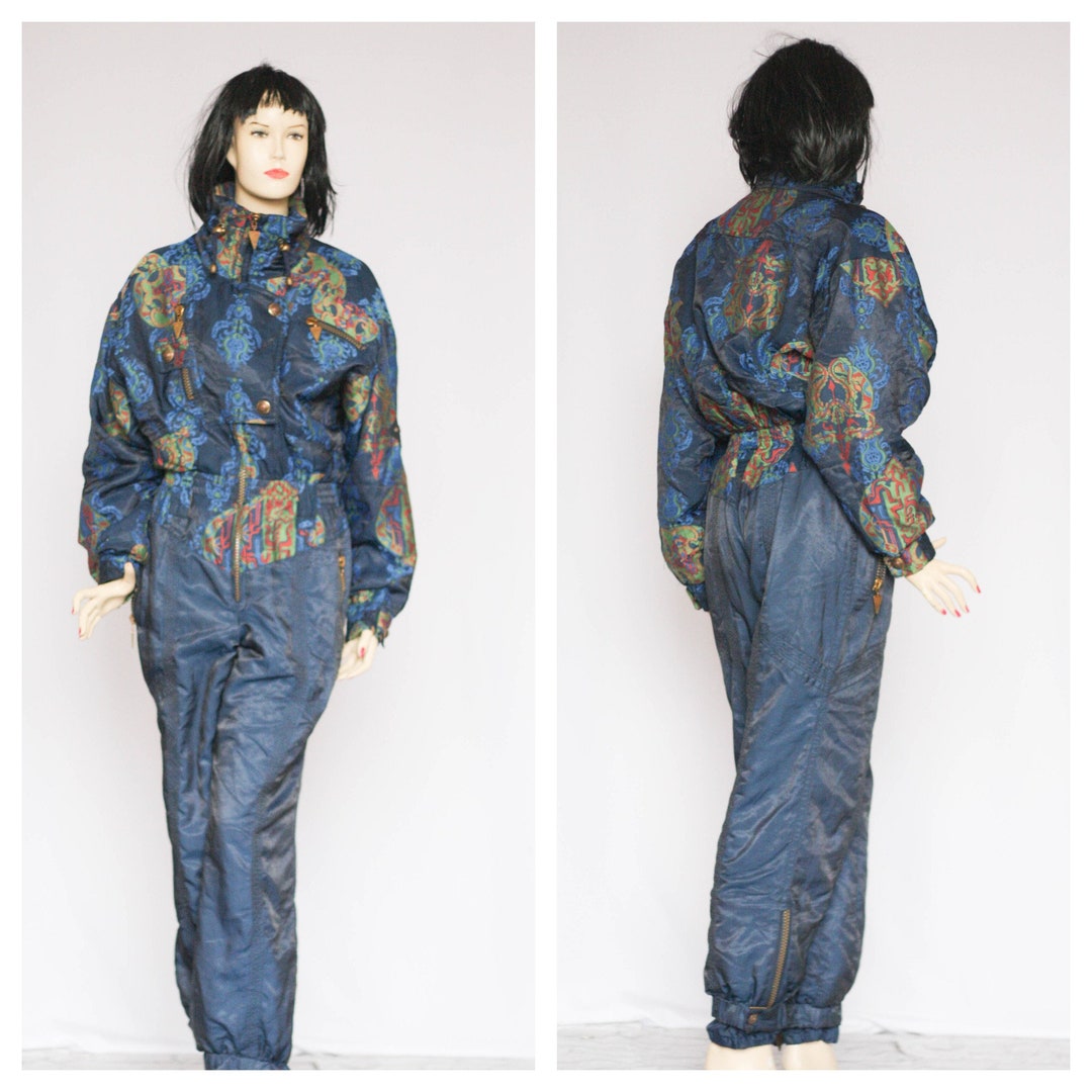 Vintage dames skipak Blauw pak Sexy pak Snowboardpak Dames skipak ...