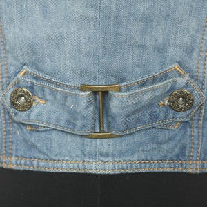 Vintage Denim Vest Womens Vest Blue Vest 90s Denim Jeans Vest Cotton Vest Vintage Waistcoat Size ...