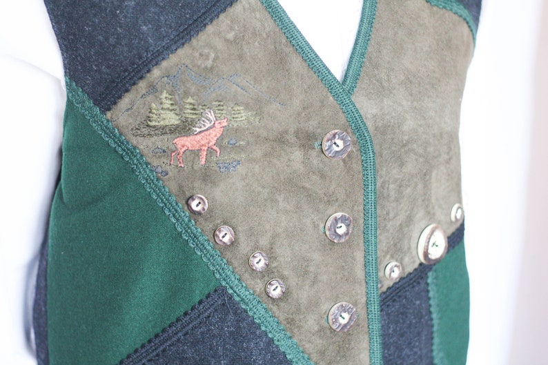 Vintage National Vest Wool Vest German Vest Alpine Vest - Etsy