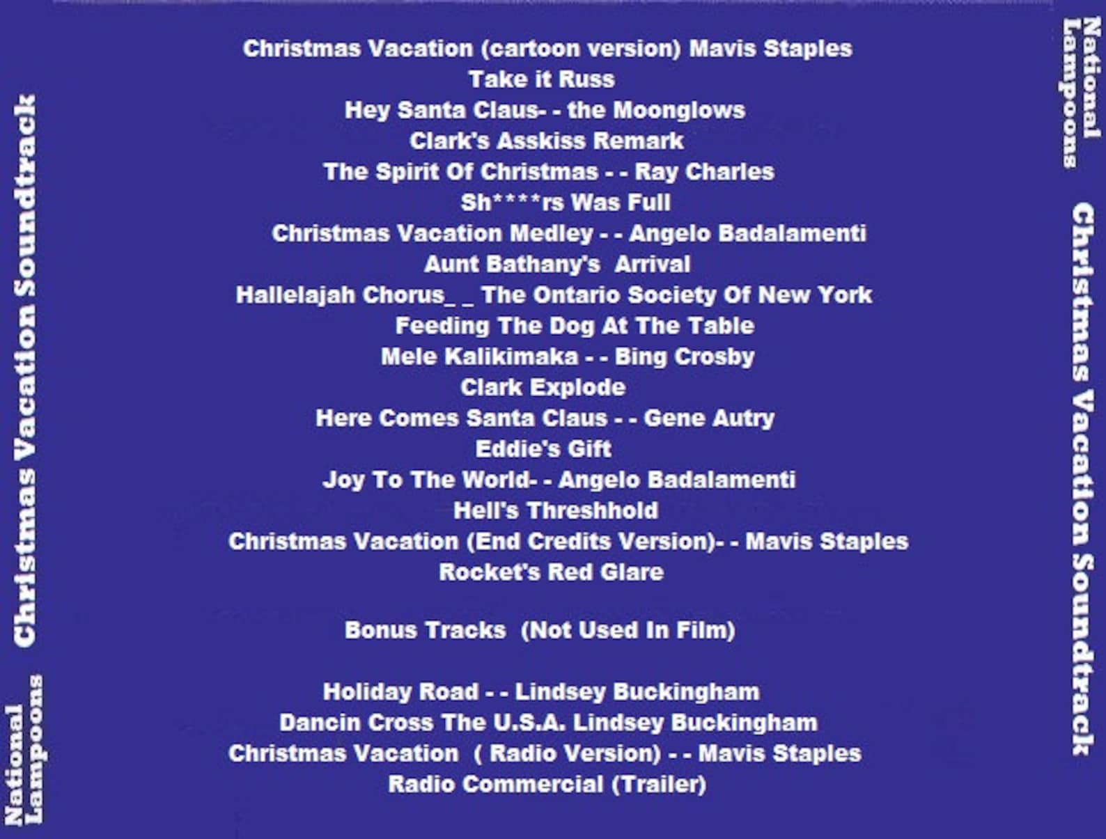 Christmas Vacation Soundtrack Cdr - Etsy